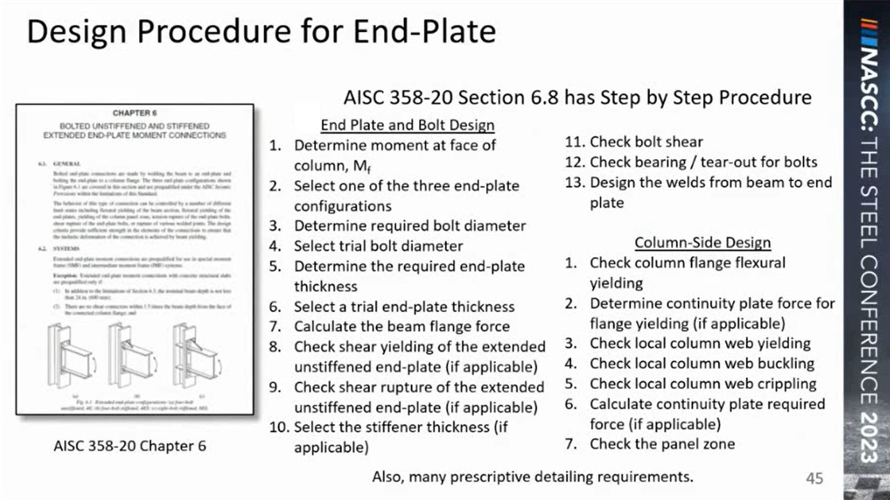 End-Plate Moment Connection per AISC Design Guide 39 - We Love Steel ...